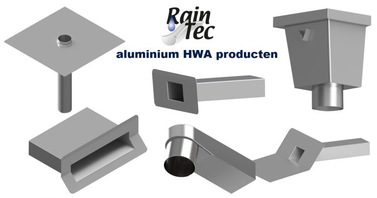 aluminium hemelwaterafvoer: noodverloop, onderuitloop, stadsuitloop